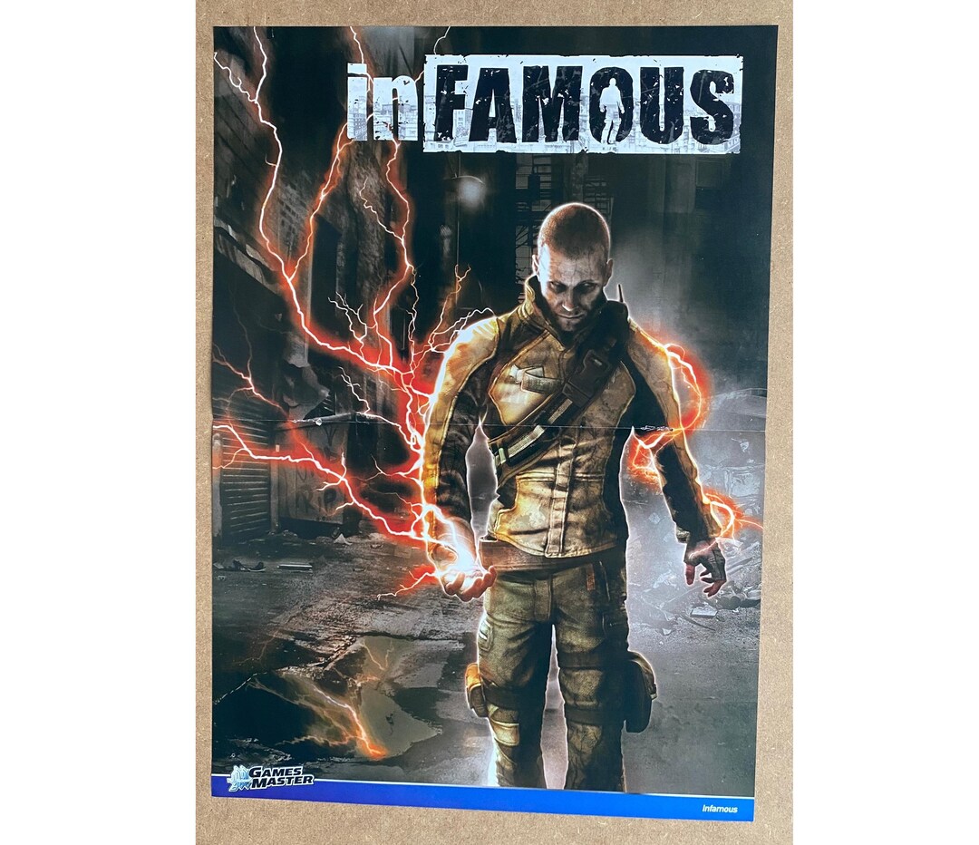 Infamous Original Video Game Retro Art Print Promotional Poster - Etsy