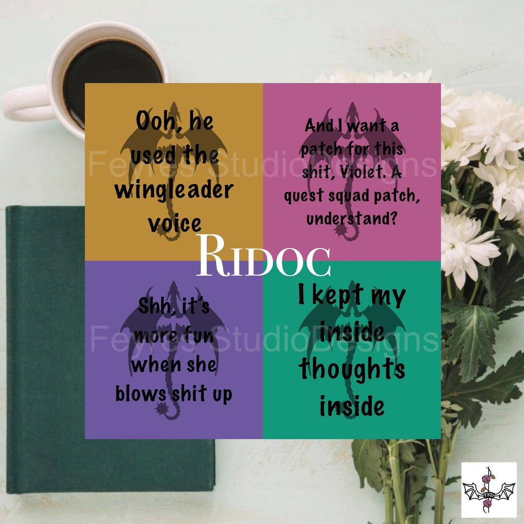 Ridoc Coasters, Fourth Wing Inspired, Romantasy Bookish Gifts, Fantasy ...