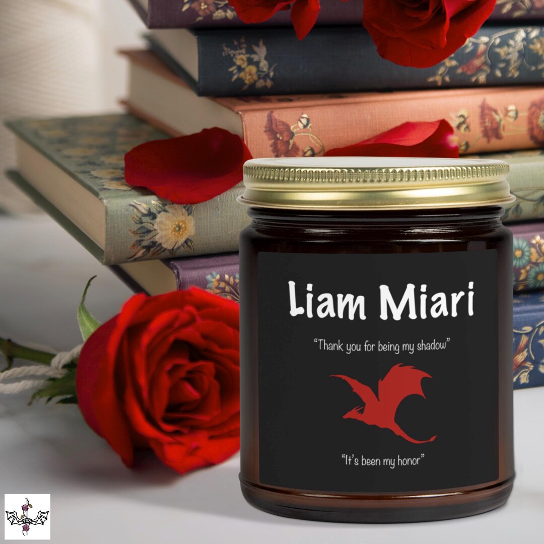 Fourth Wing Inspired Candle, Liam Miari, Book Candles, Bookshelf Decor ...