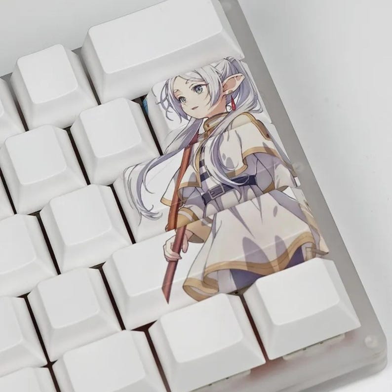 Frieren Inspired Anime Keycap Set | 12 Keys Cherry Profile PBT Keycaps ...