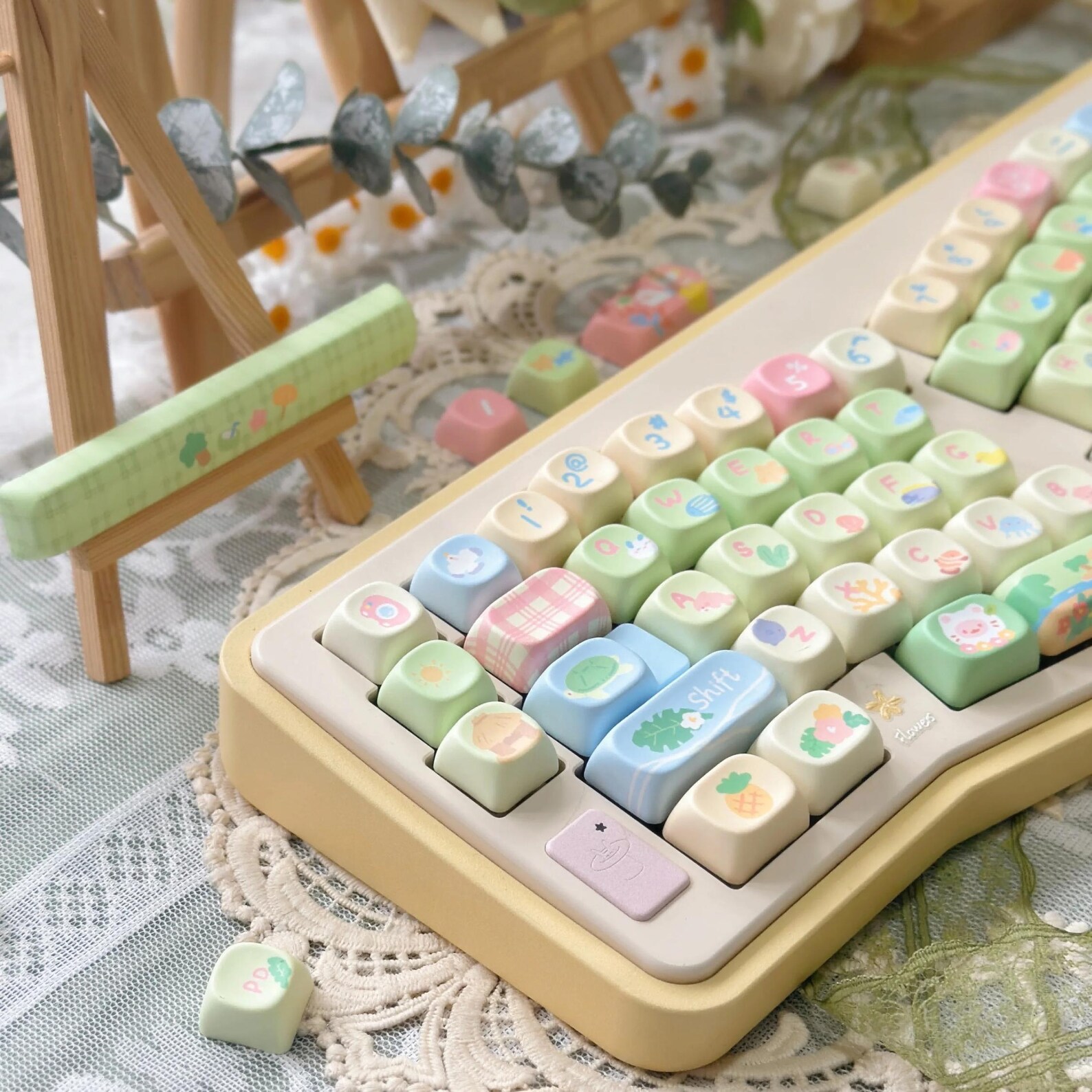 Pastel Ocean Keycap Set | 136 Keys MOA Profile PBT Sublimation Cute Sea ...