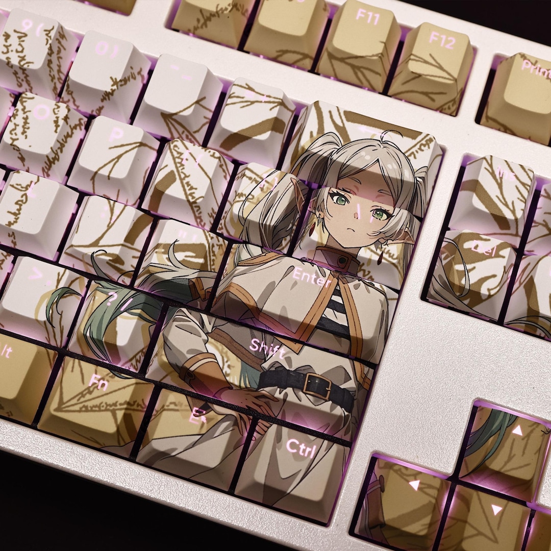 Frieren Anime Keycap Set | 108 Keys Cherry Profile PBT Keycaps | Beyond ...