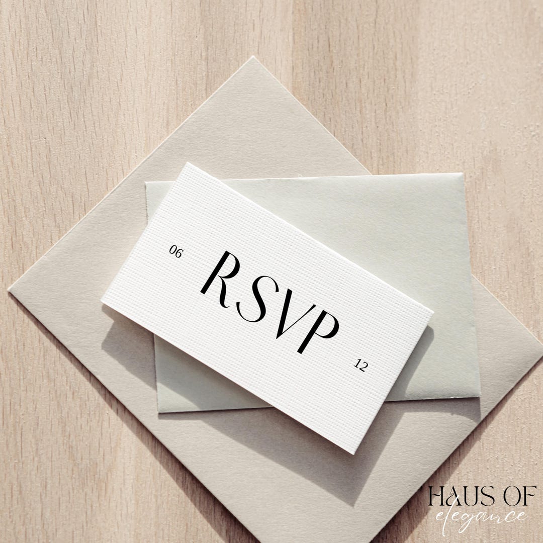 QR Code Response Card, RSVP Online, Elegant Wedding Reply Card ...