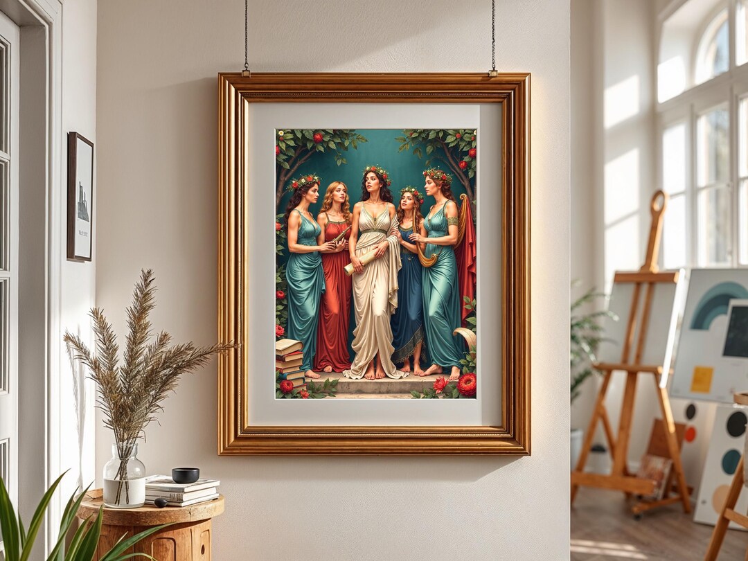 The Muses Art Print: Renaissance Greek Goddesses Mythology Poster - Etsy