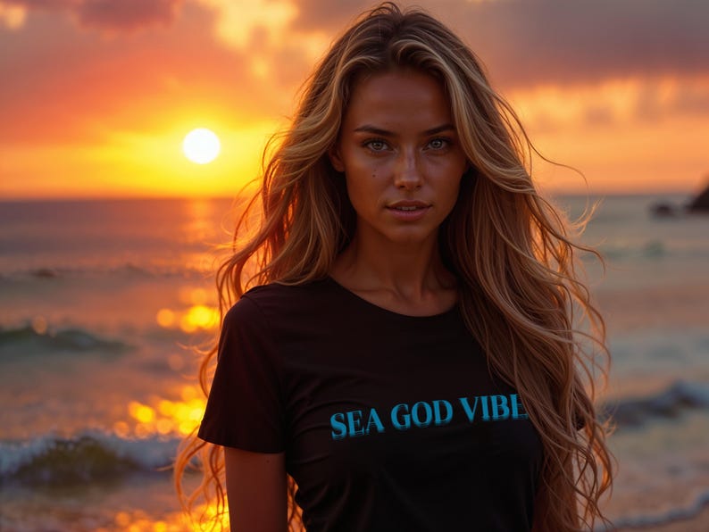 Sea God Vibes Only Clothing - Poseidon Graphic T-shirt, Trendy ...