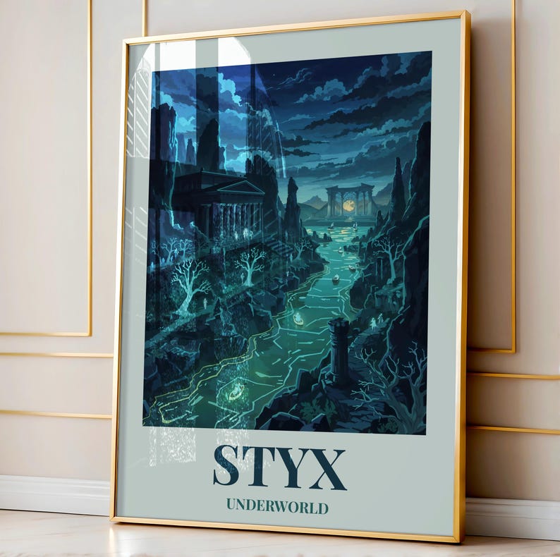 Styx Underworld Poster: Greek Mythology Art Print, Hades Decor - Etsy ...
