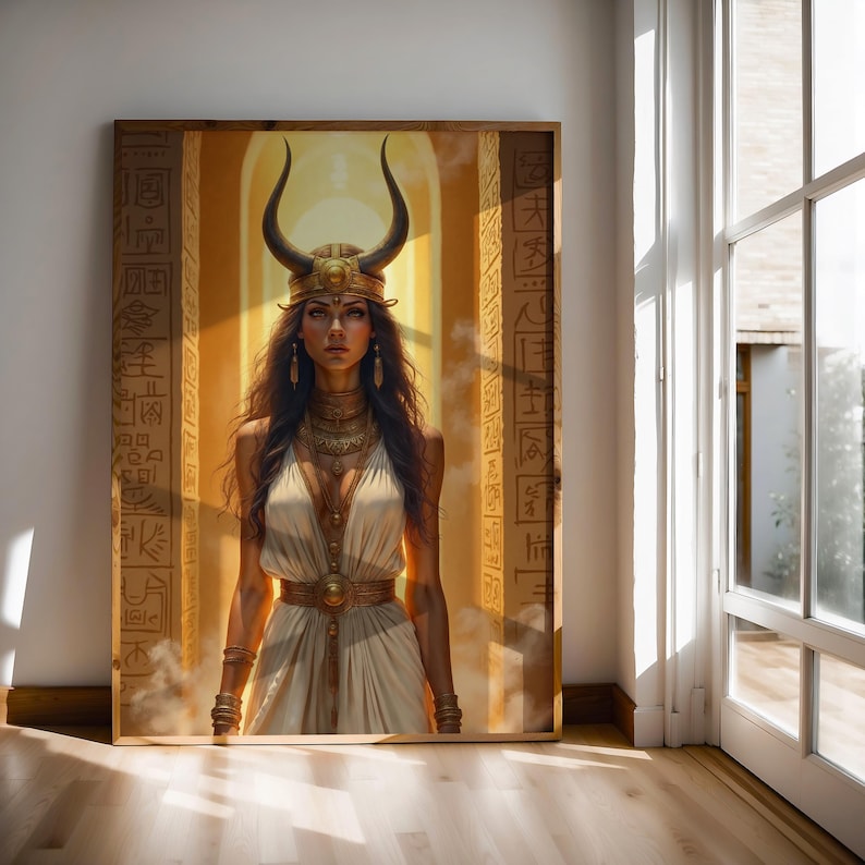 Goddess Hathor Poster Print: Ancient Egyptian Divine Feminine Art - Etsy