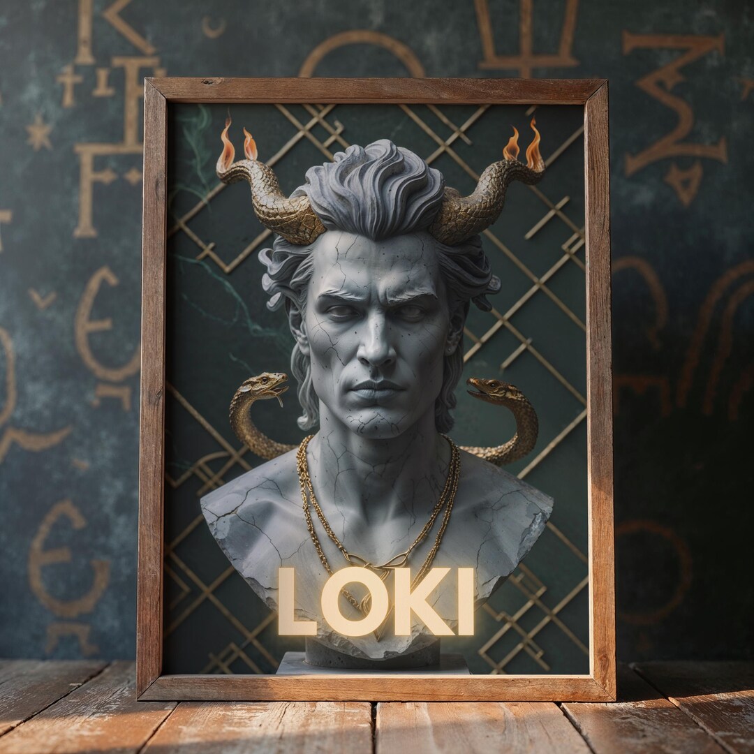 Loki Poster - Loki Norse God of Mischief Art, Classical Sculpture ...