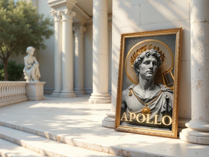 Apollo Greek God Poster - Premium Matte Classical Art Print - Etsy