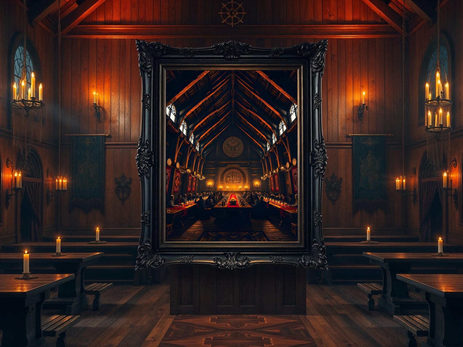 Valhalla Viking Hall Poster, Norse Mythology Art Print, Nordic Home ...