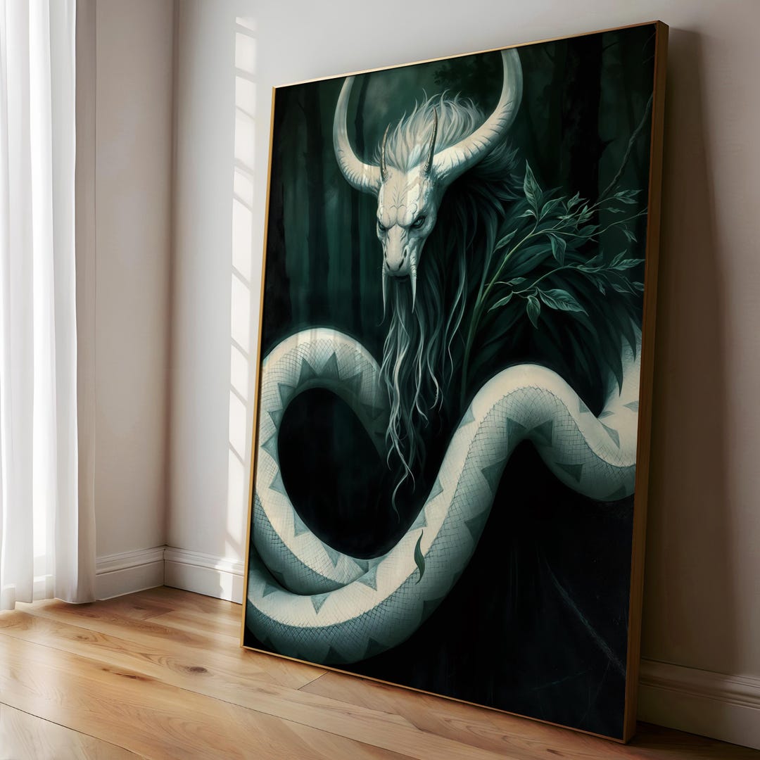 Loki Serpent Art Print | Dark Norse Mythology Monster Poster - Etsy
