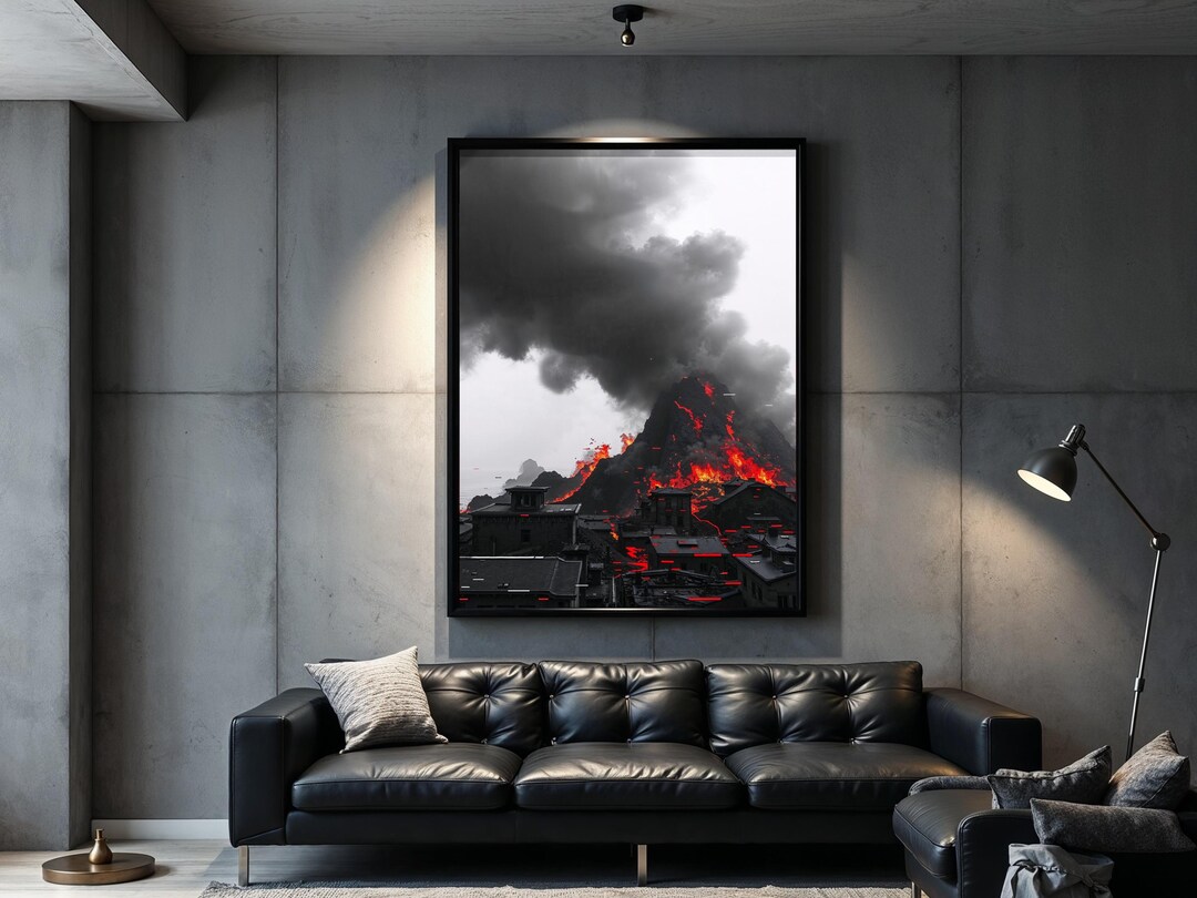 Ragnarok Apocalyptic Poster, Dark Norse Mythology Print, Viking End of ...
