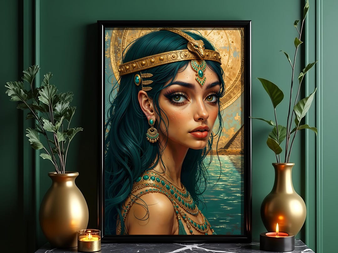 Cleopatra Premium Matte Poster, Egyptian Queen of the Nile, Gift for ...