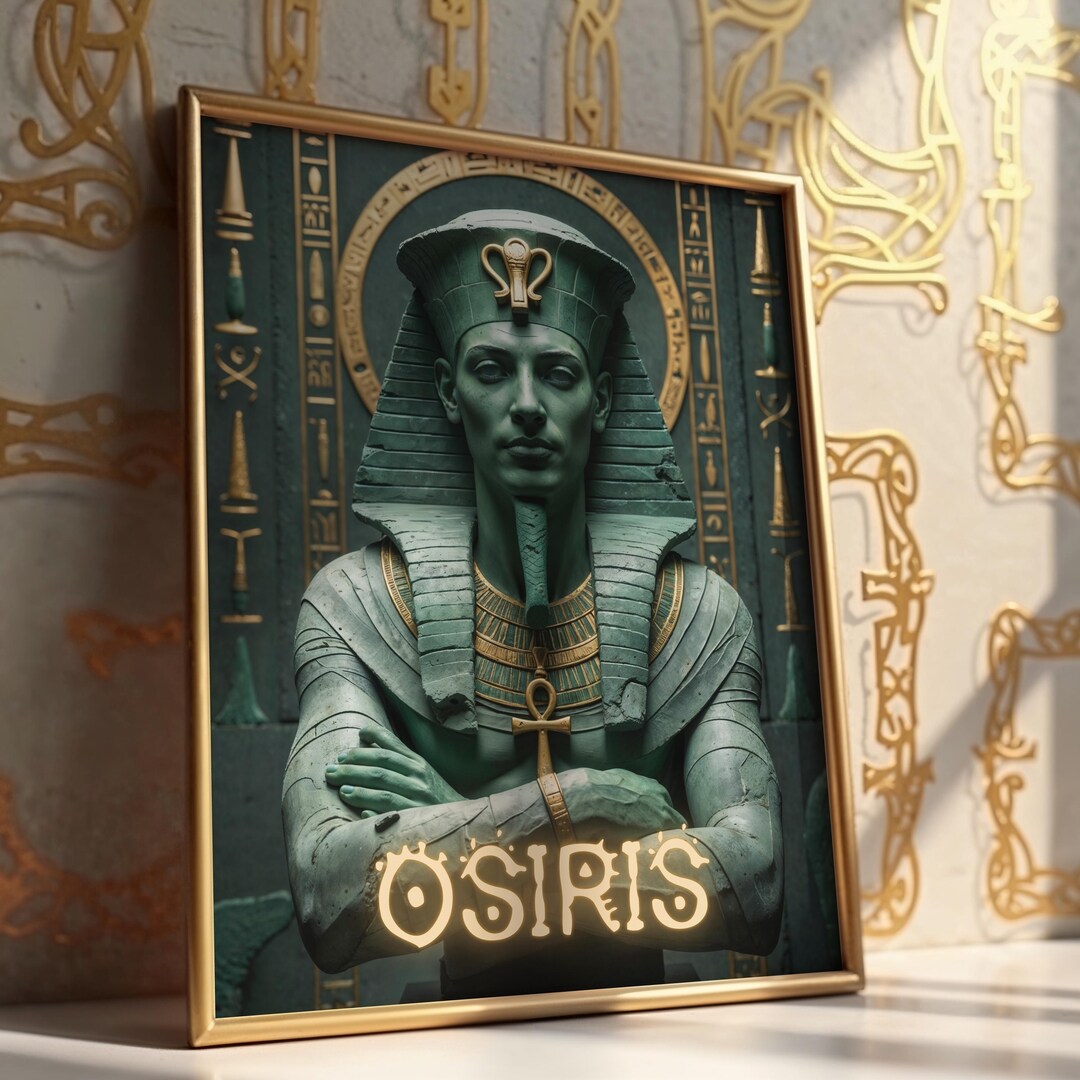 Osiris Poster - Egyptian God of Afterlife Art, Premium Matte Wall Decor ...
