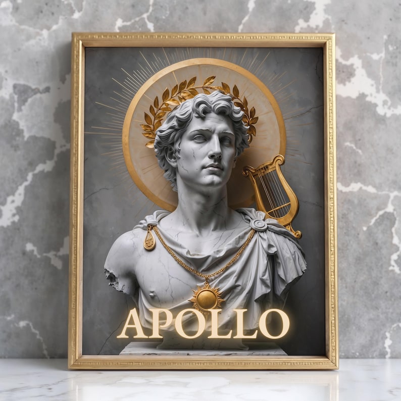 Apollo Greek God Poster - Premium Matte Classical Art Print - Etsy