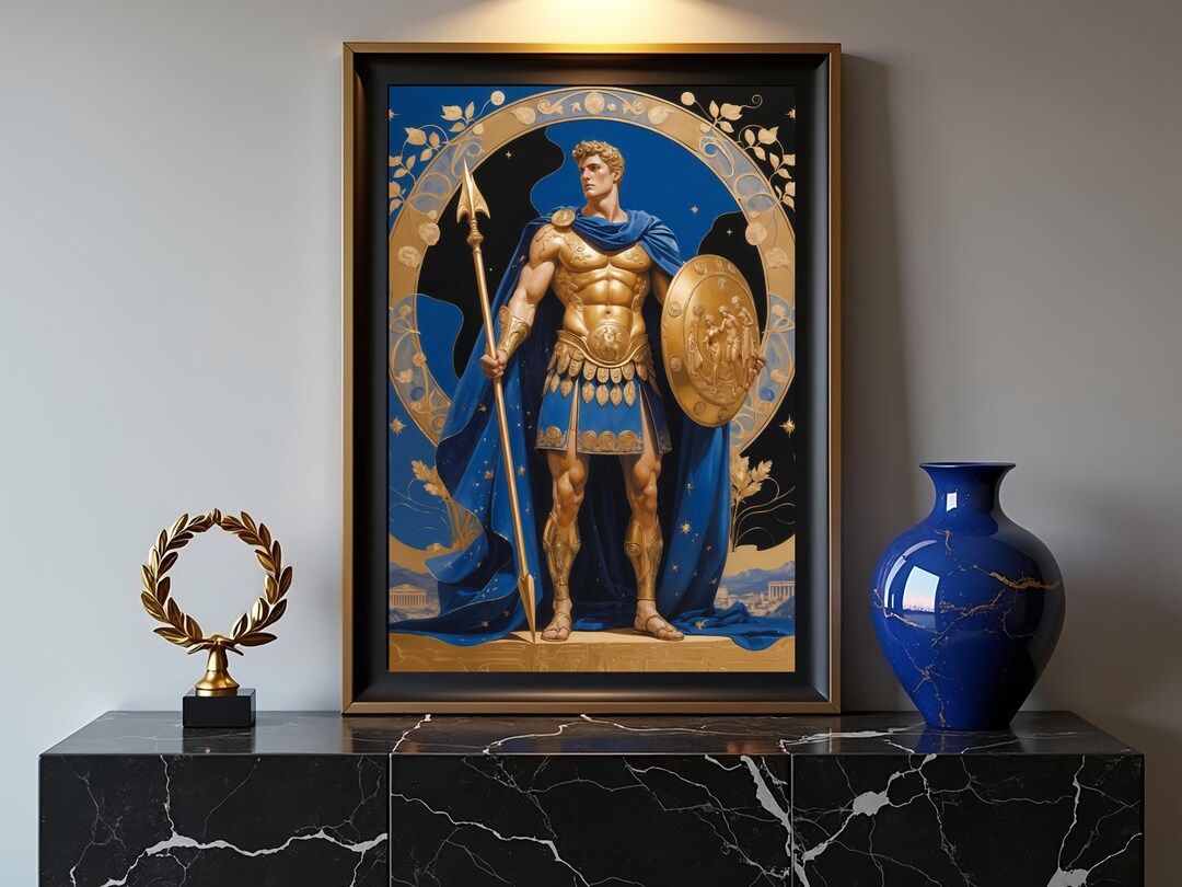 Achilles Premium Matte Poster, Greek Hero of the Trojan War, Art ...