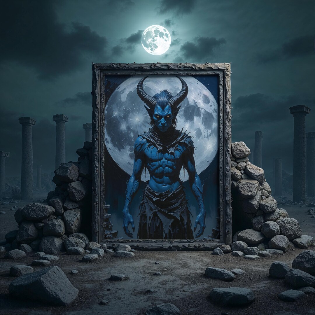 Djinn Poster: Mythical Creature, Gothic Dark Fantasy Wall Art - Etsy