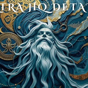 Textured Njord Poster, Serene Norse God Print, Elegant Viking Wall Art ...