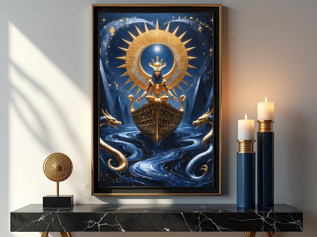 God Ra Matte Poster – Egyptian Sun God Art - Etsy