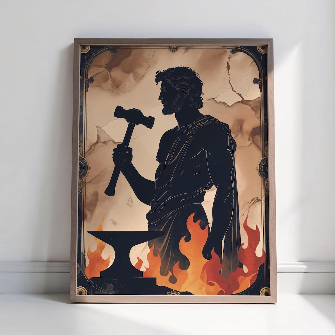 Greek God of Fire, Hephaestus Premium Wall Decor, Ancient Greece ...