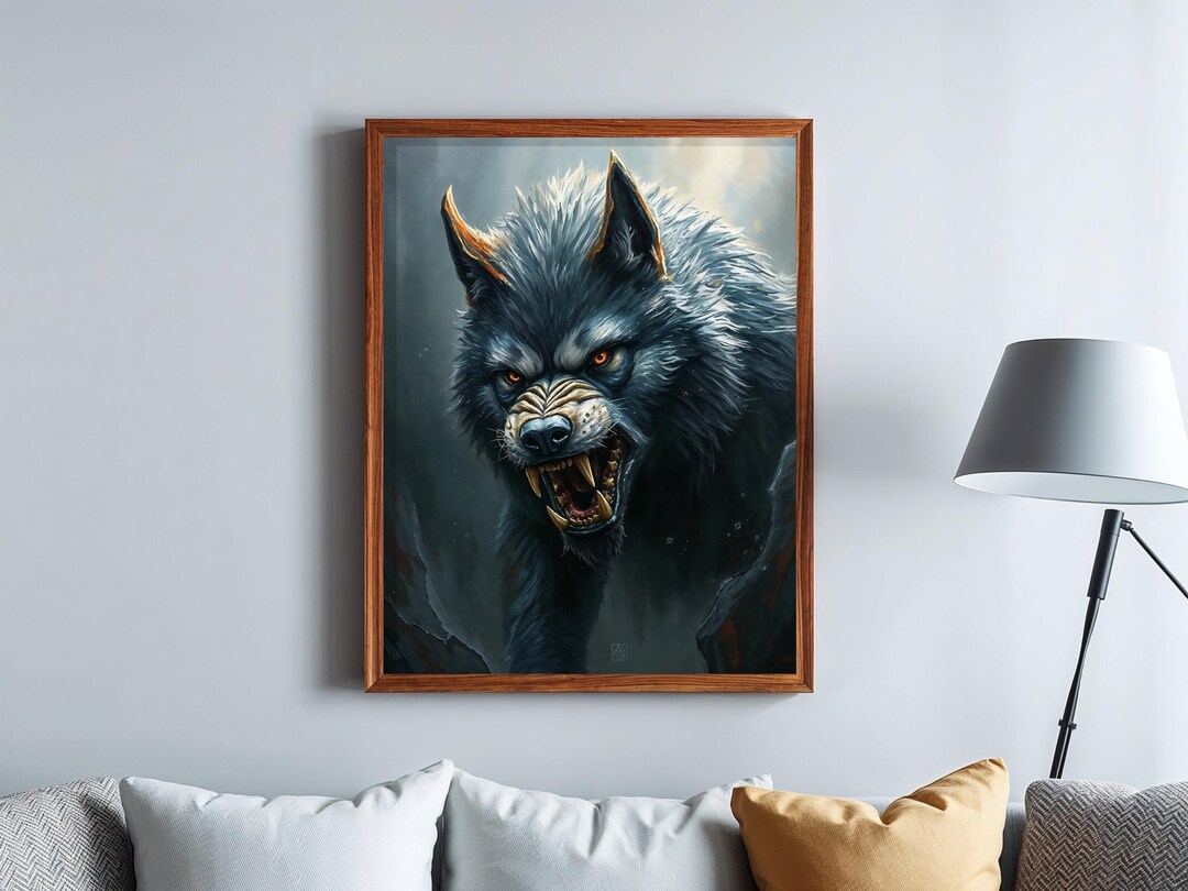 Fenrir Bestiary Poster: Vintage Norse Wolf Engraving Art Print - Etsy
