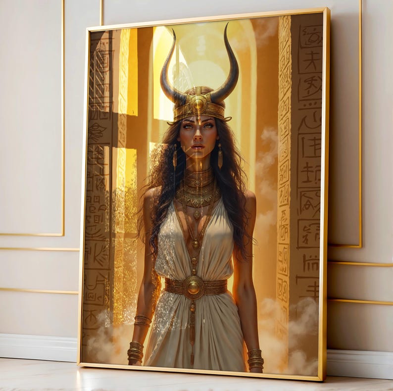 Goddess Hathor Poster Print: Ancient Egyptian Divine Feminine Art - Etsy