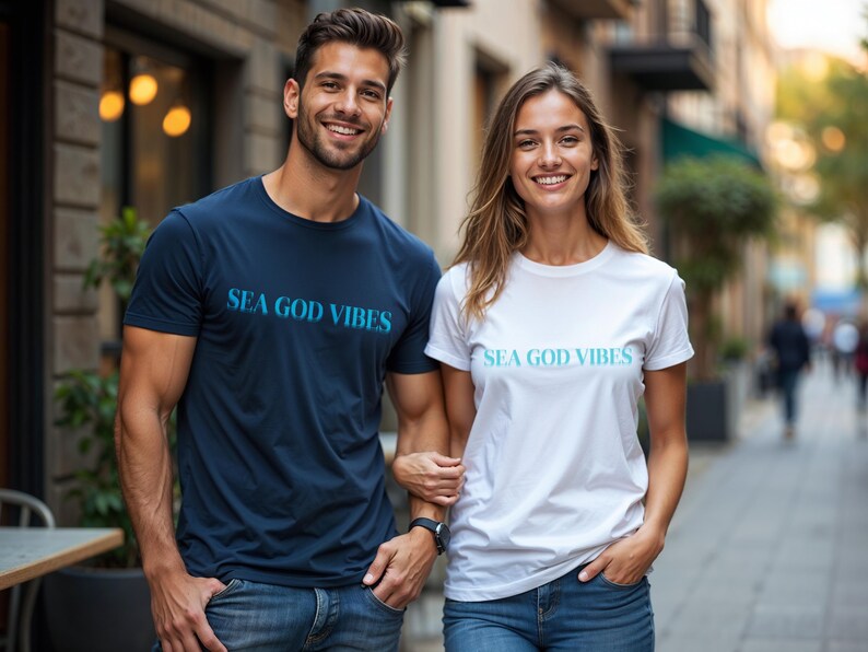 Sea God Vibes Only Clothing - Poseidon Graphic T-shirt, Trendy ...