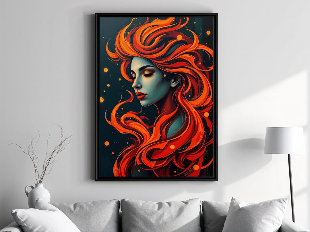 Abstract Hestia Poster: Vibrant Greek Goddess Art Print - Etsy
