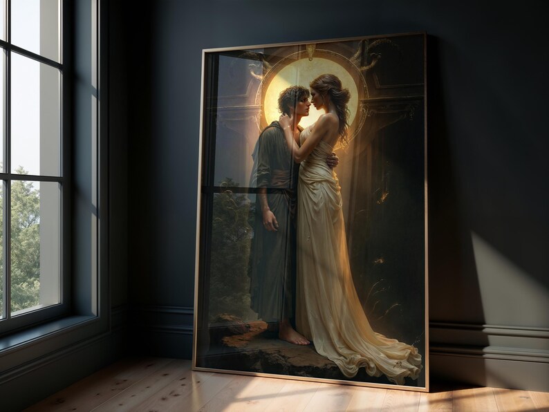 Orpheus and Eurydice Art Print: Romantic Greek Mythology Poster - Etsy