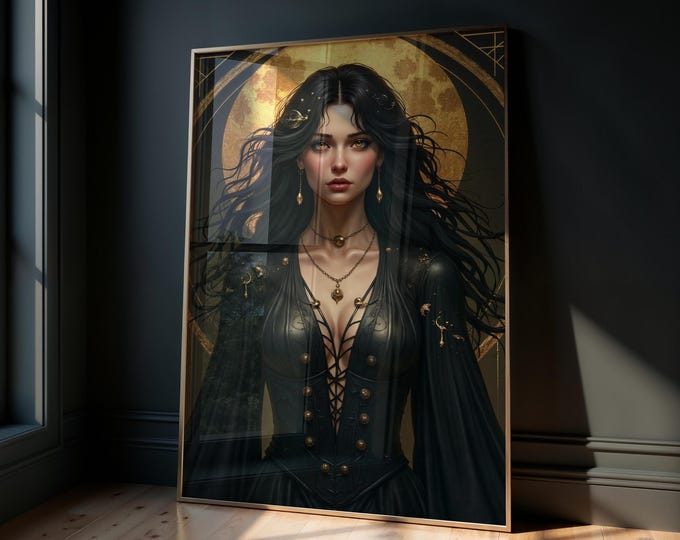 Triple Moon Goddess Hekate Printable AI Art for Alter, Greek Goddess of ...