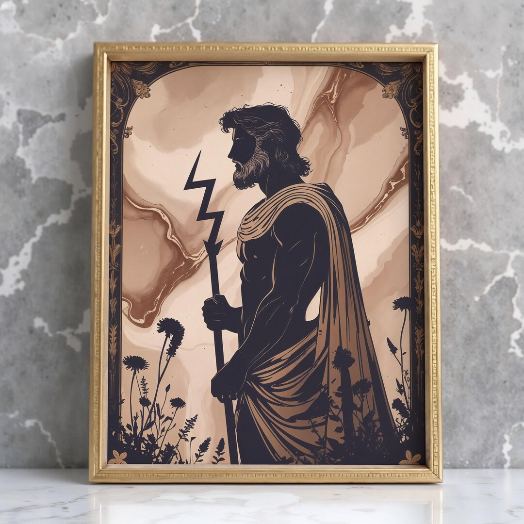 Zeus Greek God Poster: Ancient Greece Mythology Wall Art - Etsy