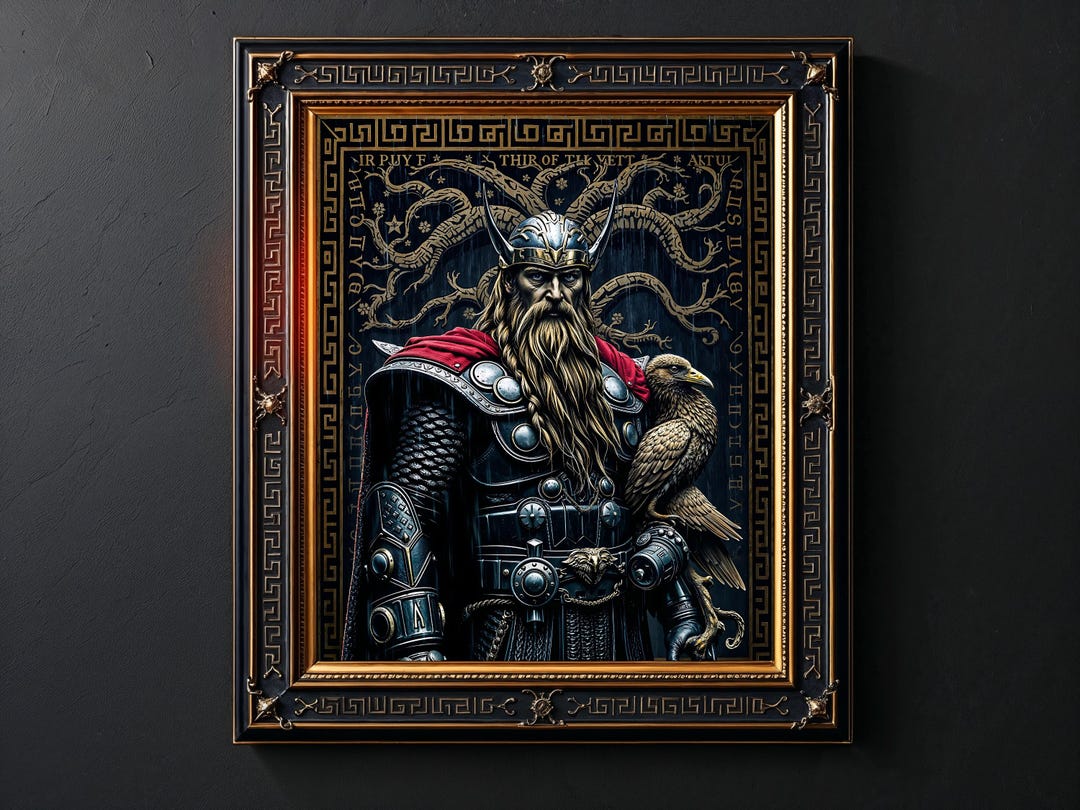 Thor Premium Matte Poster, Norse God, Viking Mythology Wall Art - Etsy