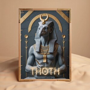 Egyptian Mythology Art - Thoth Artwork, God of Wisdom, Classical ...