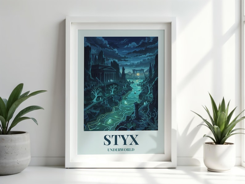 Styx Underworld Poster: Greek Mythology Art Print, Hades Decor - Etsy ...