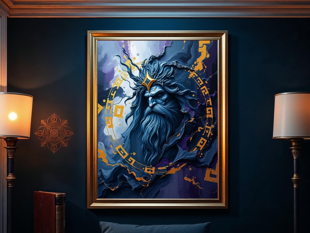 Textured Hades Poster: Dramatic Greek God Mythology Art Print - Etsy