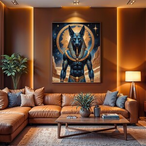 Anubis Ancient Egypt Art: Egyptian God of the Afterlife Vintage Print ...