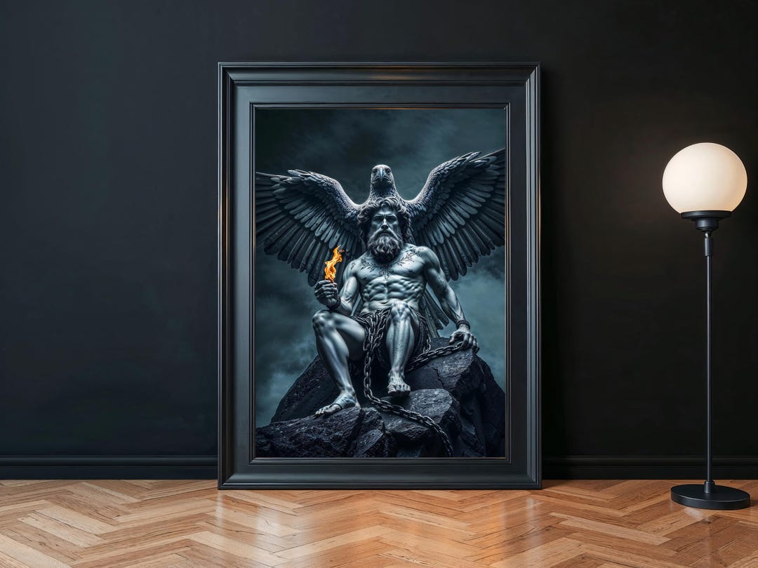 Prometheus Premium Matte Poster, Greek Titan of Fire and Wisdom ...
