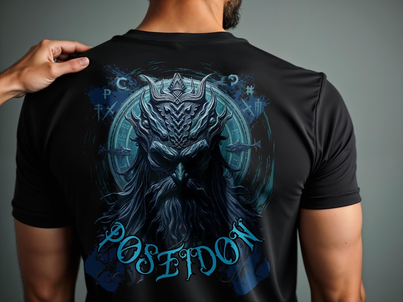 Sea God Vibes Only Clothing - Poseidon Graphic T-shirt, Trendy ...