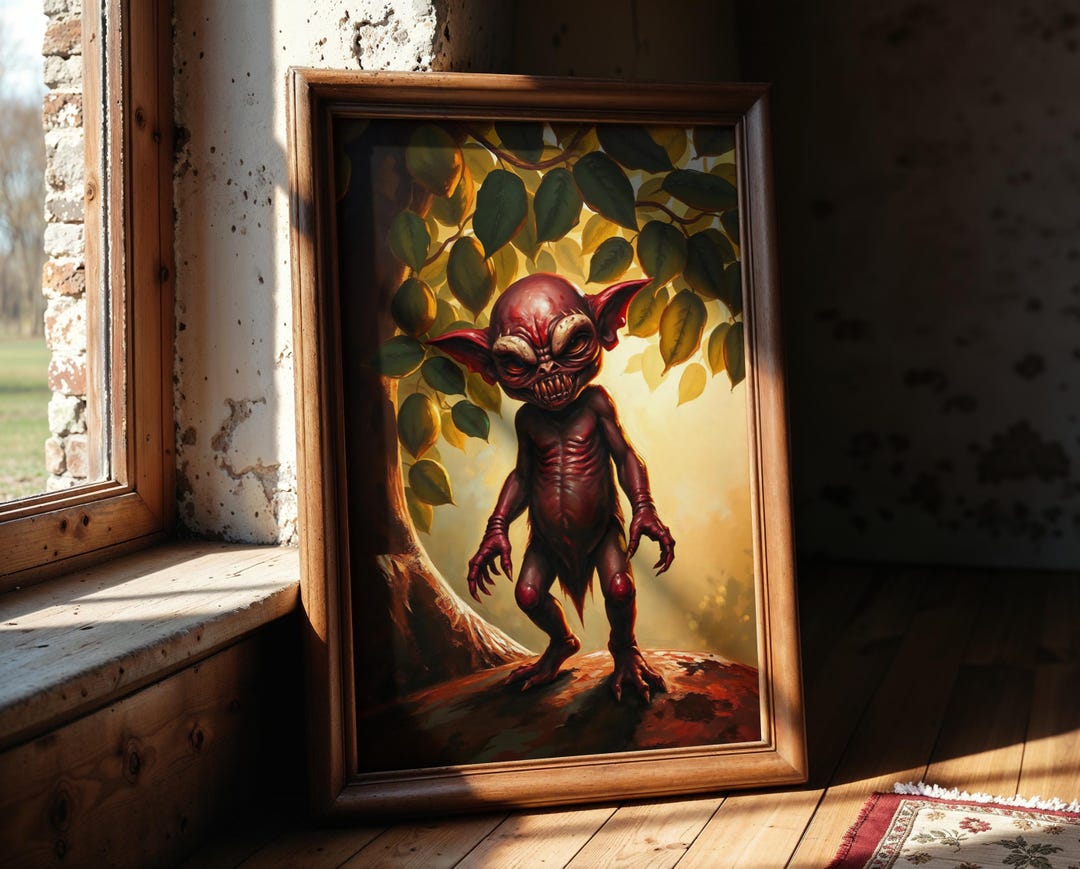 Yara-ma-yha-who Bestiary Poster, Australian Aboriginal Engraving Print ...