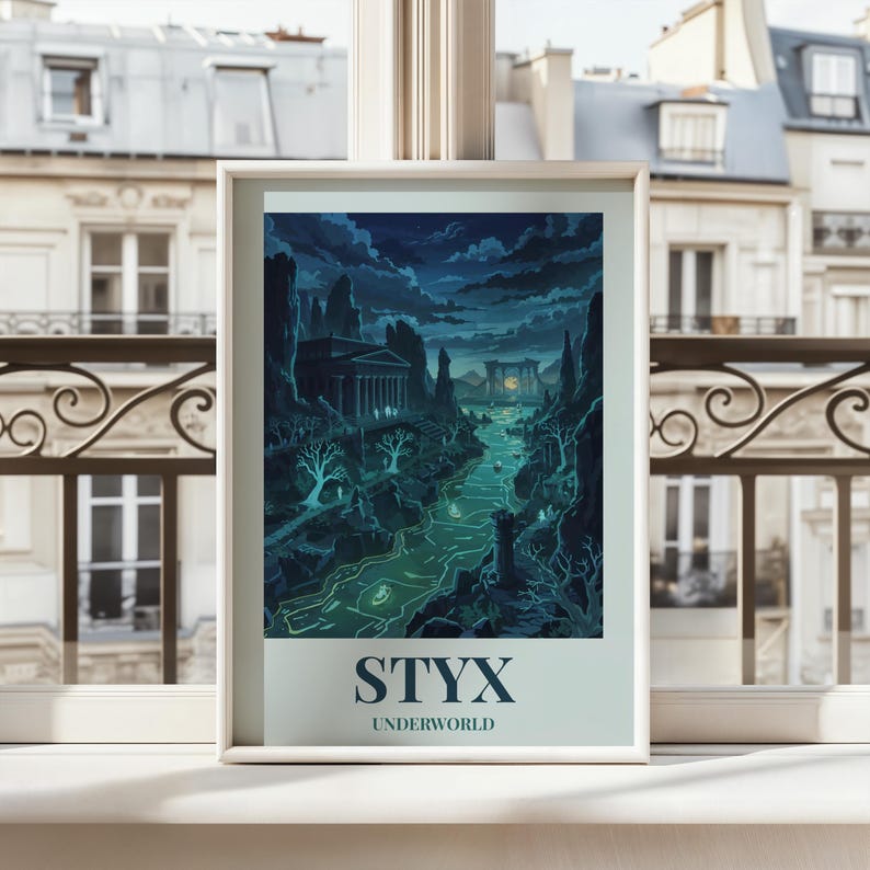 Styx Underworld Poster: Greek Mythology Art Print, Hades Decor - Etsy ...