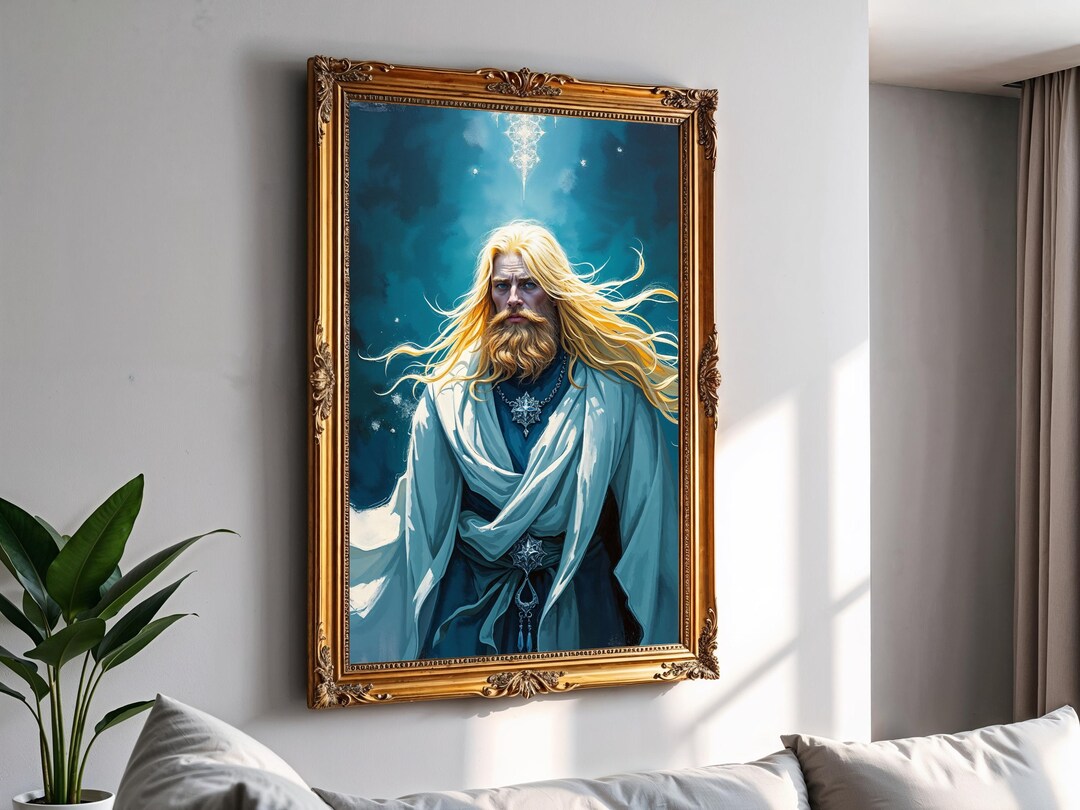 Baldr Nordic God Pastel Poster, Scandinavian Mythology Realism Art ...