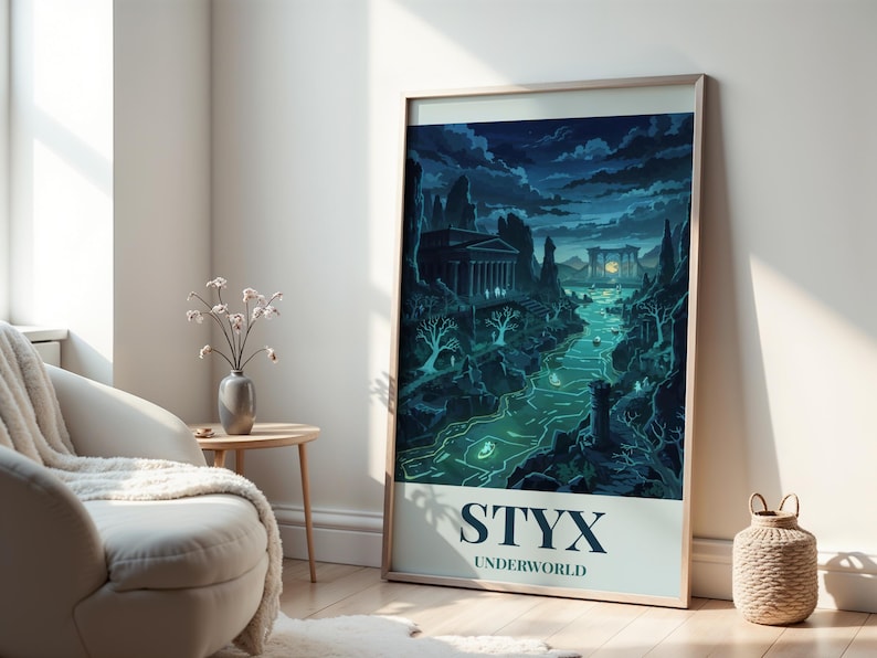 Styx Underworld Poster: Greek Mythology Art Print, Hades Decor - Etsy ...