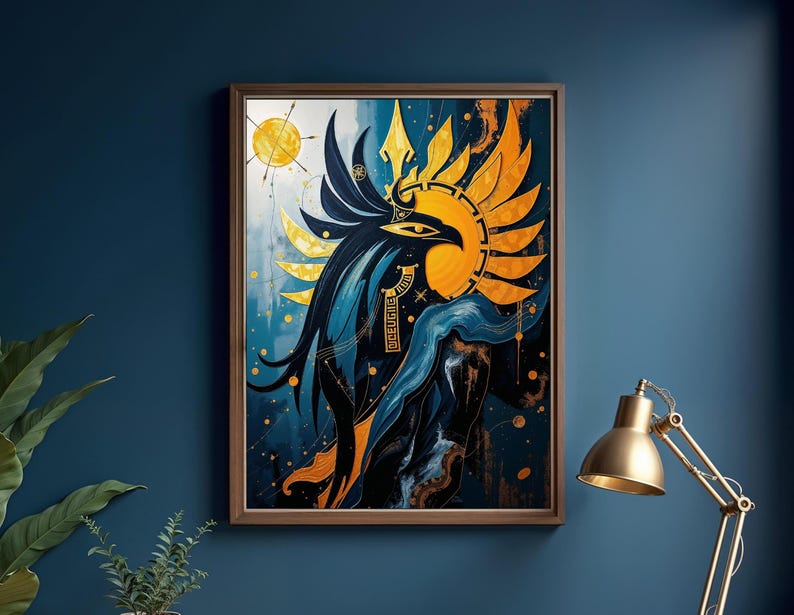 Textured Ra Poster: Egyptian Sun God Art Print - Etsy