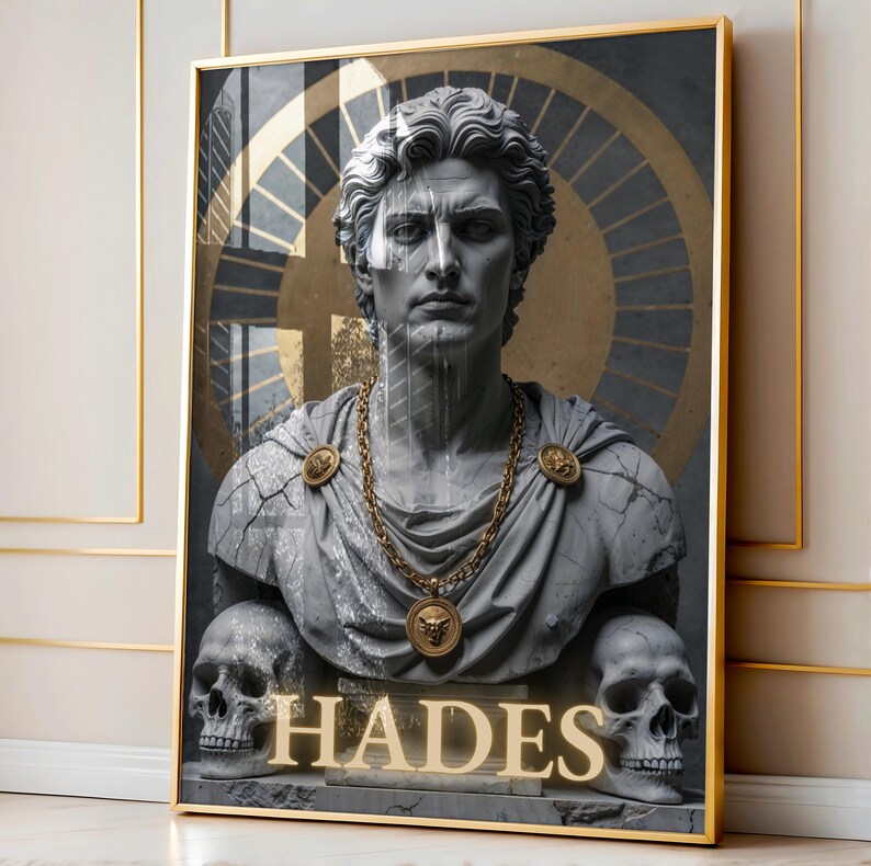 Hades Poster - Greek God of the Underworld, Premium Matte Print ...