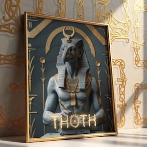 Egyptian Mythology Art - Thoth Artwork, God of Wisdom, Classical ...
