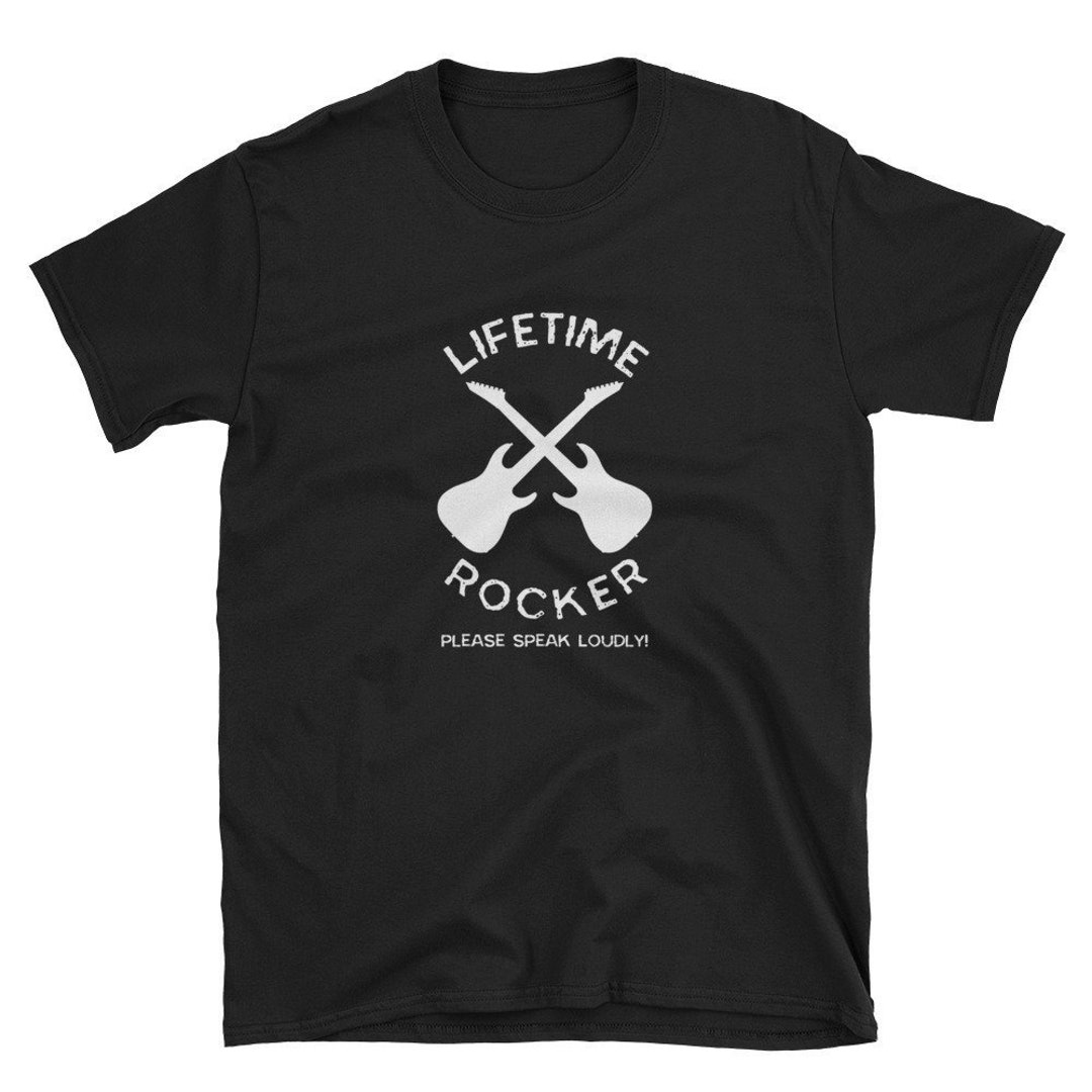 Lifetime Rocker Please Speak Loudly Shirt / Sarcastic Music Lover ...