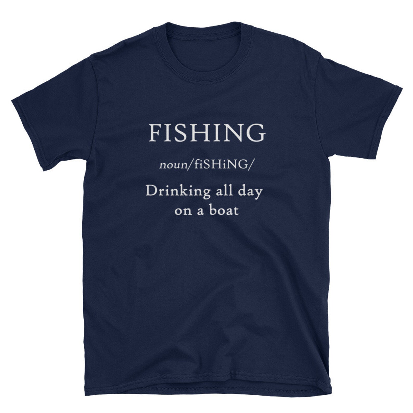Fishing is Drinking All Day on a Boat T-shirt Funny Beer Wine Drinker ...