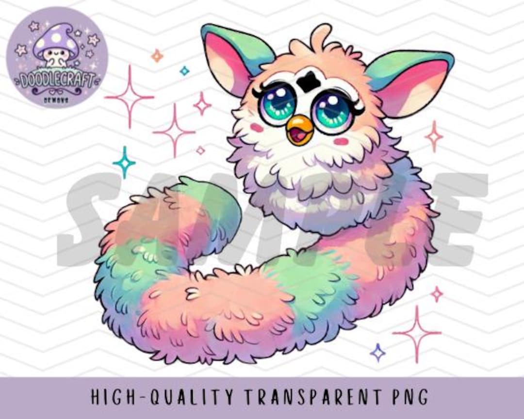 Pastel Long Furby PNG | Cute Colorful Furby Clipart | Kawaii ...
