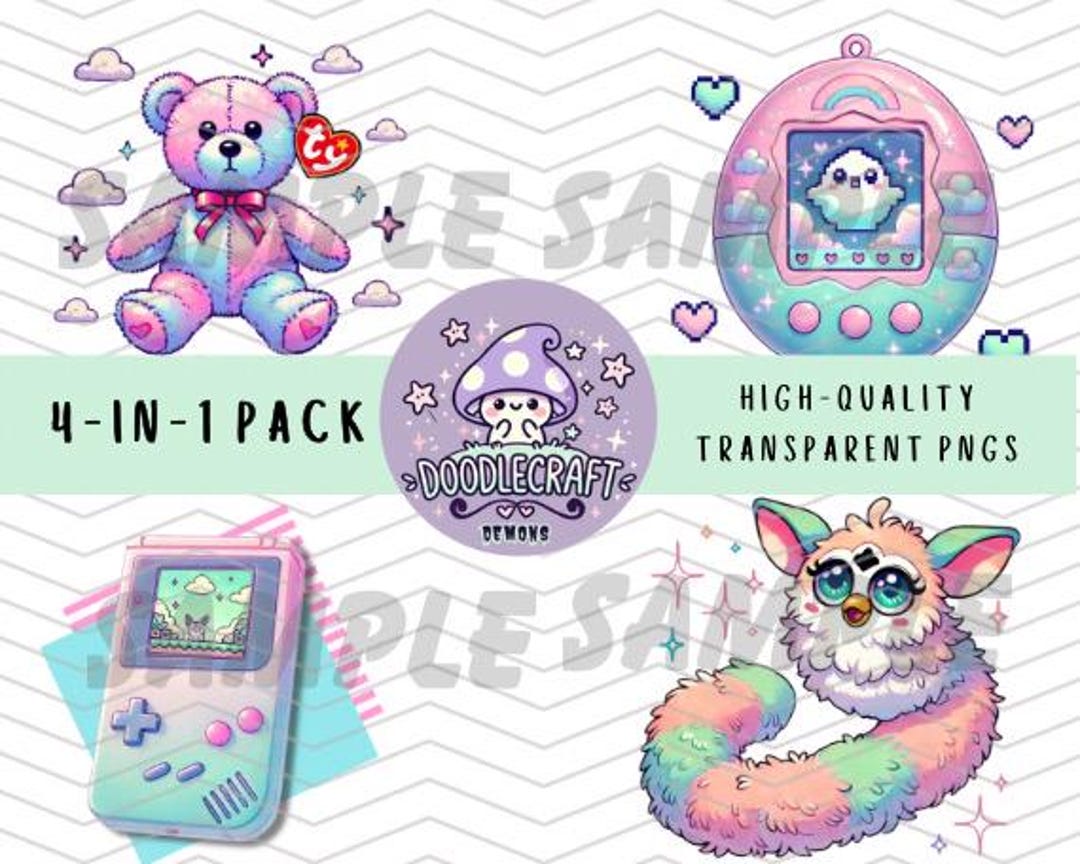 Pastel 90s Nostalgia PNG Bundle | 4-in-1 Pack | Digital Sublimation ...
