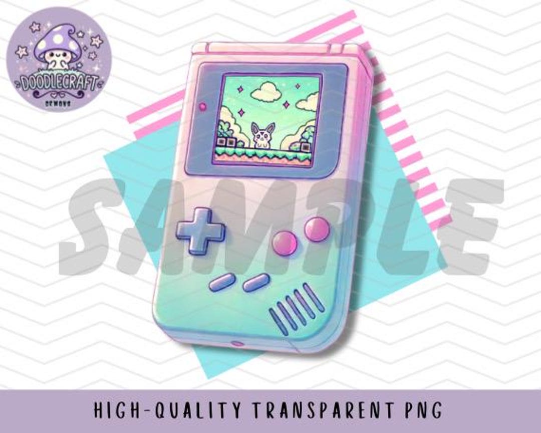 Pastel Gameboy PNG | Retro Gaming Aesthetic Clipart | Kawaii ...